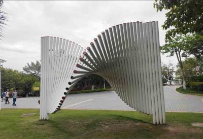 China Modern Art Welding Stainless Steel Sculpture Abstract Large Painted 3m for sale