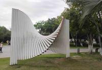 China Modern Art Welding Stainless Steel Sculpture Abstract Large Painted 3m for sale