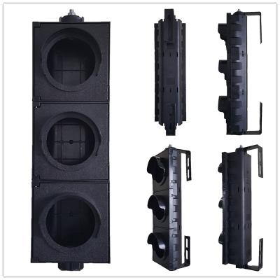 China Flip Door Integrated Housing 3-Aspect Body 100MM Body Road Traffic Light Part for sale