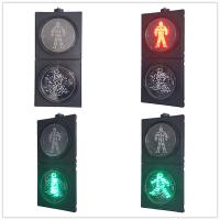 China 200MM 2-Aspect RG Dynamic Pedestrian Road Traffic Light 270*110*650MM for sale