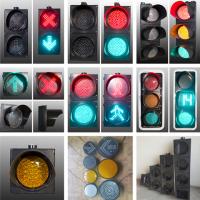China Square Flip Door Detachable Aspect 300MM 1-Aspect 3-In-1 RYG Timer Road Traffic Light for sale