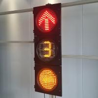 China 300MM 3-Aspect Flip Door 2 Phase Arrow Ball Countdown Timer Road Traffic Light for sale