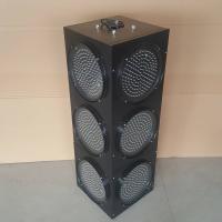China Adjustable Height Solar 3-Aspect 4-Face Mobile Solar Power Traffic Light With Four Wheel for sale