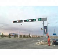 China Traffic Light Pole Frame Type GQ-LP-2 With 10M Arm Length 7M Height for sale