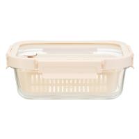 China IKOO Stackable Airtight Glass Food Container 1050ml with Vented Lid for sale