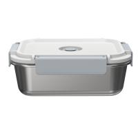 China IKOO Wholesale Vacuum Glass Food Containers 370ml to 1050ml with Manual Pump for sale