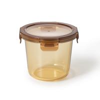 China IKOO Amber Glass Container with High Borosilicate Glass Stackable and Airtight Food Storage Containers for sale