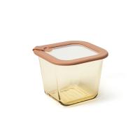 China IKOO Amber Glass Food Storage Container with Vented Glass Lid BPA-Free High Borosilicate Glass for sale