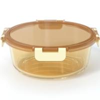 China IKOO Amber Glass Food Storage Box with High Borosilicate Glass Airtight and Leakproof Lids in Multiple Capacities for sale