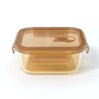 China IKOO Amber Glass Food Storage Box with High Borosilicate Glass Airtight and Leakproof Lids in Multiple Capacities for sale