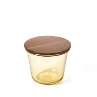 China High Borosilicate Glass Food Container with Multiple Capacities and Temperature Resistant Eco Acacia Wood Lid for sale