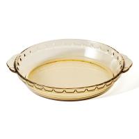 China Amber Color High Borosilicate Glass Baking Dish Oven Safe Microwave and Dishwasher Safe Bakeware for sale