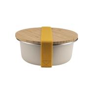 China IKOO Stainless Steel Food Container with Bamboo Lid - Microwave Safe for sale