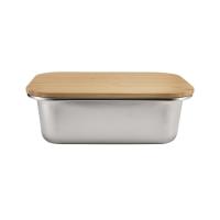 China IKOO Stainless Steel Food Container with Bamboo Lid - Microwave Safe for sale