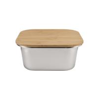 China IKOO Stainless Steel Food Container with Bamboo Lid - Microwave Safe for sale
