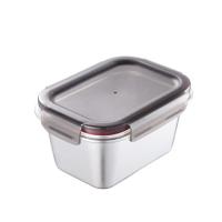 China SS304 Stainless Steel Food Container 0.45mm Thick with Locking Lid for sale