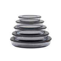 China Oven Safe Borosilicate Glass Baking Dish with PE Lid 700ml 4000ml for sale