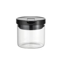 China IKOO Custom Logo Clear Glass Canister and Pantry Storage Container with Easy Open PP Lid in 450ml, 1000ml, and 1500ml Sizes for sale