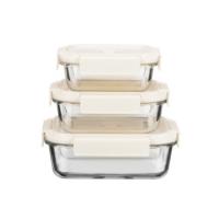 China IKOO 370ml 640ml 1505ml Vacuum Glass Food Container -40℃ to 560℃ for sale