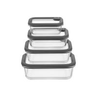 China IKOO Borosilicate Glass Food Container with Vented Glass Lid for sale