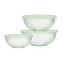 China IKOO High Borosilicate Glass Salad Bowl with PE Lid - 1000ml to 3500ml for sale