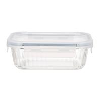 China Striped High Borosilicate Glass Food Container with PP Lid for sale