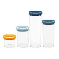 China MOQ 3000 pcs IKOO Borosilicate Glass Canister with Tempered Lid - Stackable Food Storage for sale