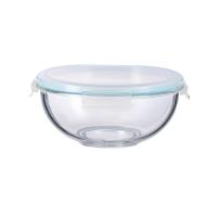 China IKOO Borosilicate Glass Mixing Bowl with PP Lid 180ml to 3500ml for sale