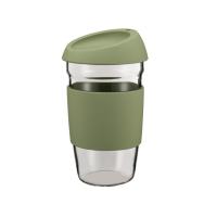 China High borosilicate glass coffee cup and table mug with 250ml, 350ml, and 450ml capacities, BPA-free and leak-proof for sale