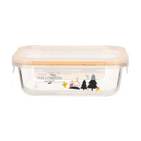 China IKOO High Borosilicate Glass Food Container with Halloween Design and BPA-Free PP Lid - Dishwasher Safe and Temperature Resistant -40℃~560℃ for sale