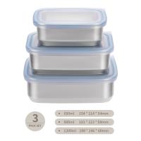 China IKOO Stainless Steel 304 or 316 Food Storage Container with Silicone Lid and Leak-proof Design for sale