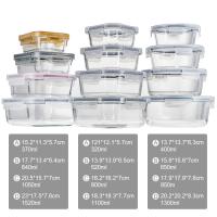 China IKOO 4-Lock Oven Safe and Microwave Safe Glass Food Storage Container with High Borosilicate Glass for sale