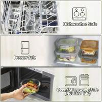 China IKOO 4-Lock Oven Safe and Microwave Safe Glass Food Storage Container with High Borosilicate Glass for sale