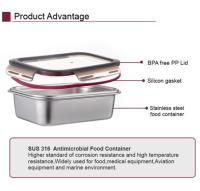 China IKOO BPA Free Airtight Stainless Steel Food Storage Container with Multiple Sizes and Leak-proof PP Lid for sale