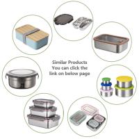 China Multifunctional Airtight Freezer Safe Stainless Steel Food Container with Bamboo Lid Reusable Meal Prep Box for sale