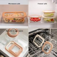 China IKOO Amber Glass Food Storage Container with Vented Glass Lid BPA-Free High Borosilicate Glass for sale