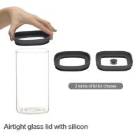 China MOQ 3000 pcs IKOO Borosilicate Glass Canister with Tempered Lid - Stackable Food Storage for sale