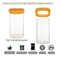 China MOQ 3000 pcs IKOO Borosilicate Glass Canister with Tempered Lid - Stackable Food Storage for sale