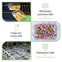 China IKOO Oven Safe Transparent Glass Food Container with Bamboo Lids and Cool Lock for Secure Food Storage for sale