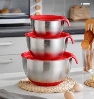 China 304 Stainless Steel Mixing Bowl with ABS Lid 1200ml-4500ml for sale