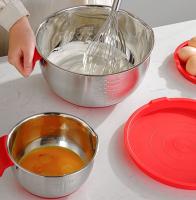 China 304 Stainless Steel Mixing Bowl with ABS Lid 1200ml-4500ml for sale