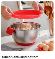 China 304 Stainless Steel Mixing Bowl with ABS Lid 1200ml-4500ml for sale