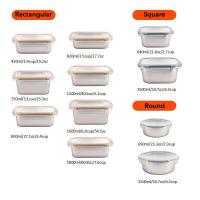 China Stainless Steel Food Storage Containers with BPA-Free PP Lids for sale