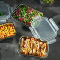 China Stainless Steel Food Storage Containers with BPA-Free PP Lids for sale