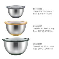 China IKOO Stainless Steel Nesting Salad Bowls with Visible Lids Non-Toxic & Heavy Duty, Airtight & Easy Clean for sale