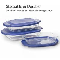 China IKOO Borosilicate Glass Bakeware with PP Lid 1000ml to 3600ml for sale