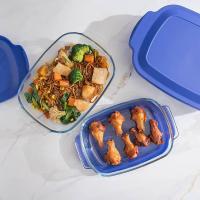 China IKOO Borosilicate Glass Bakeware with PP Lid 1000ml to 3600ml for sale