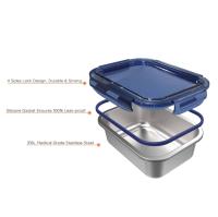 China IKOO Microwave and Oven Safe Stainless Steel 304 or 316 Food Storage Container with BPA-free PP Lid for sale