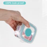 China IKOO 120ml 130ml 160ml Mini Glass Food Container and Baby Food Storage Container with High Borosilicate Glass and Silicone Lids for sale