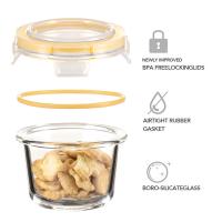 China IKOO 120ml 130ml 160ml Glass Baby Food Container Mini Glass Food Container with High Borosilicate Glass for sale